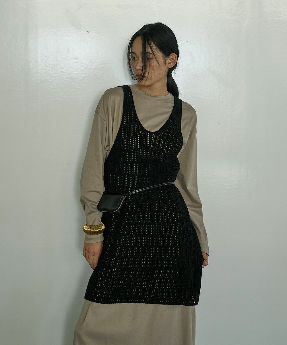 【SALE】OPENWORK KNIT TUNIC