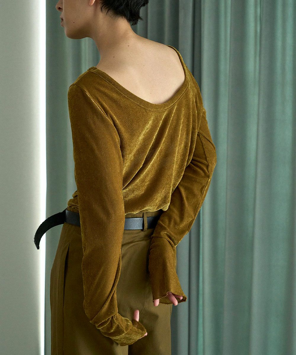 【SALE】SHEER VELOUR BACKSHAN TEE